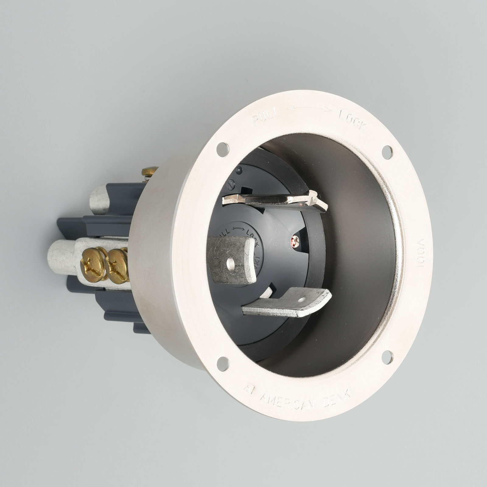 31065 3-Pole 3-Wire 100A 600V Flanged Inlet (Metal Housing) | AMERICAN ...