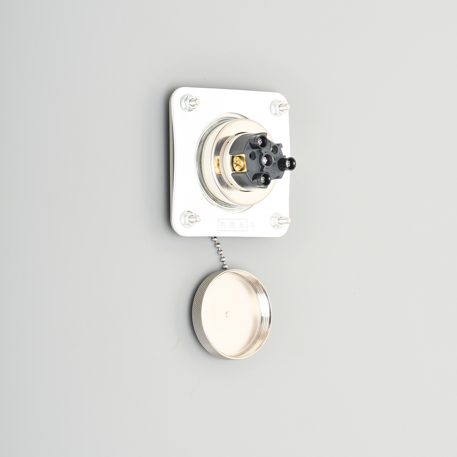 3115WJS 2-Pole 3-Wire Grounding 15A 125V Waterproof Flanged Inlet (Dust ...