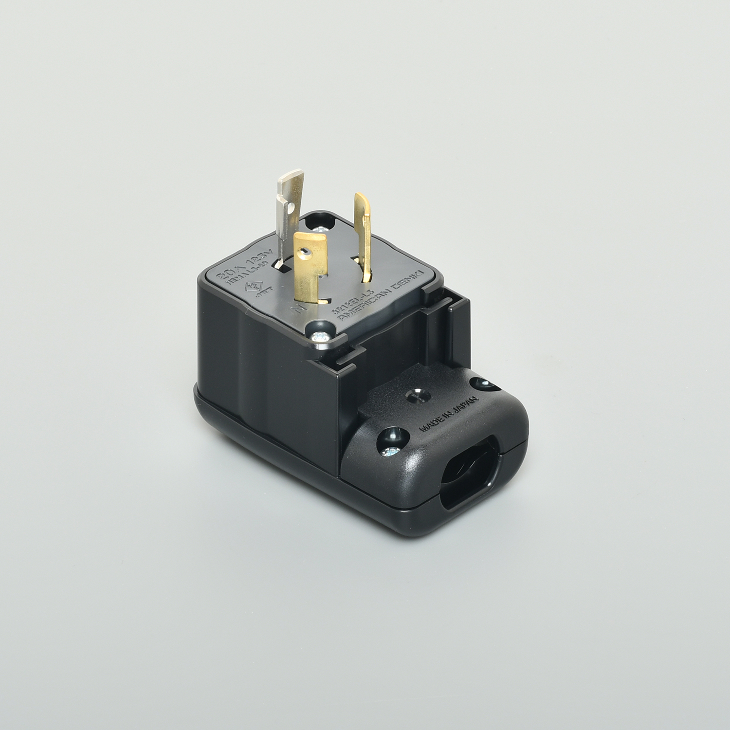 3212EL-L5 2-Pole 3-Wire Grounding 20A 125V (NEMA L5-20) L-shaped Plug ...