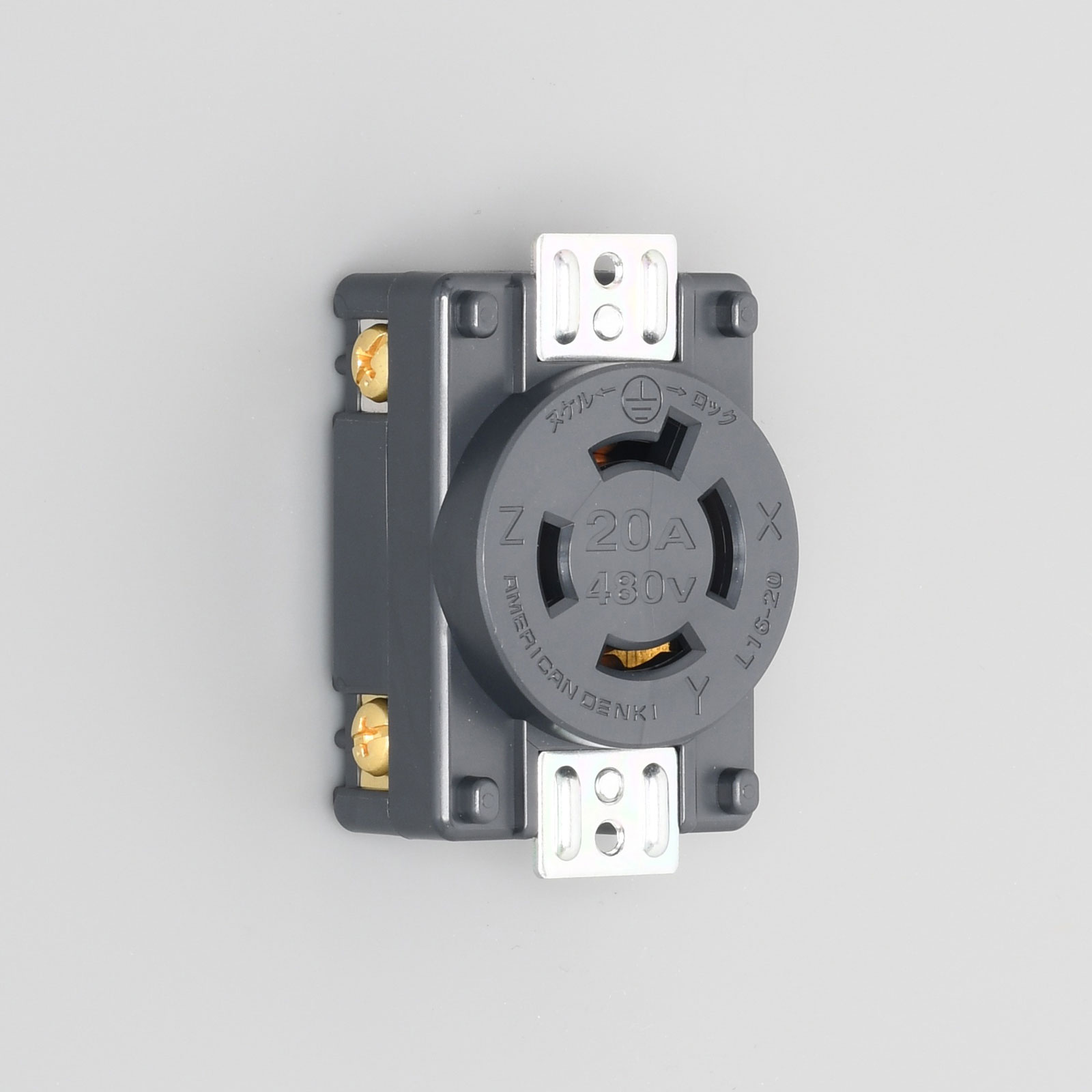 4240-P-L16 3-Pole 4-Wire Grounding 20A 480V (NEMA L16-20) Panel ...