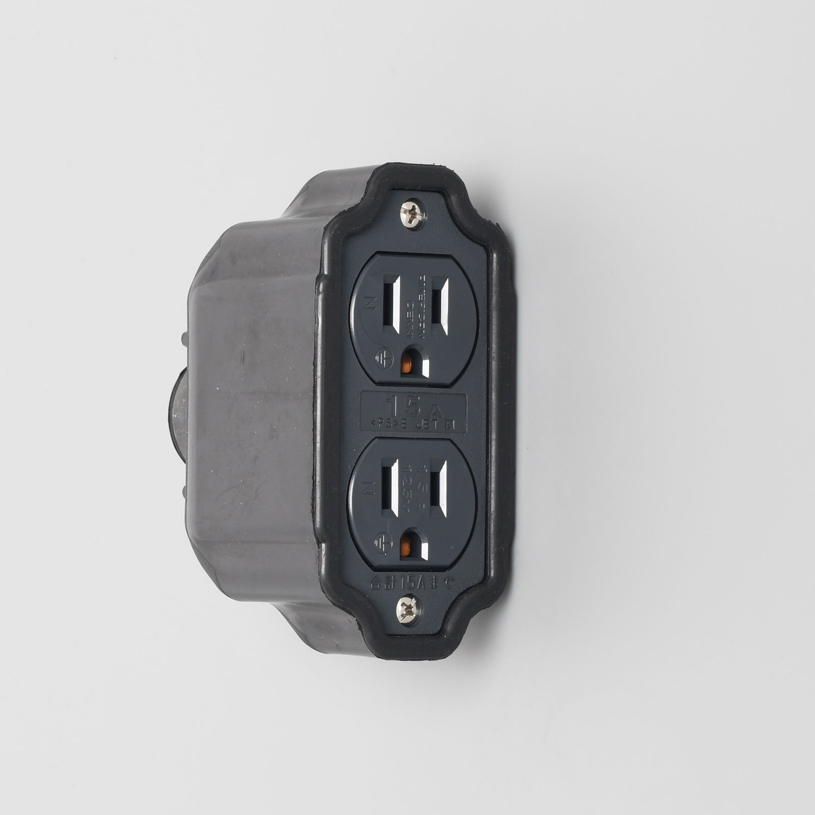 7113GR 2-Pole 3-Wire Grounding 15A 125V (NEMA 5-15) Double Connector ...