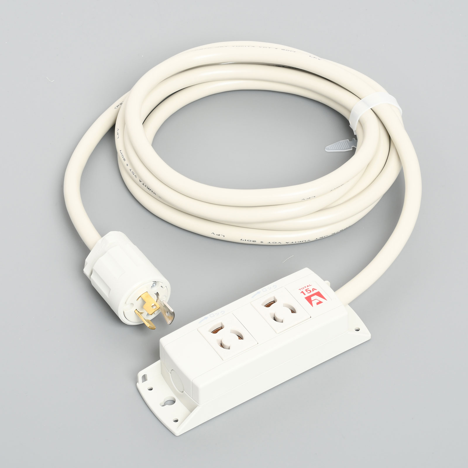 KC1145 2-Pole 3-Wire Grounding 15A 125V Multiuse Power Strip, 2 Clamp ...