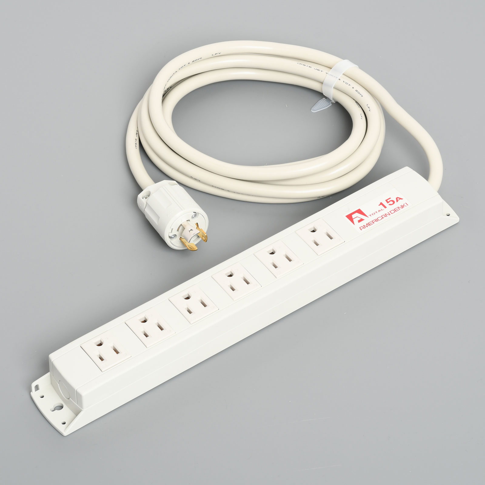 KC1235(5M) 2-Pole 3-Wire Grounding 15A 125V Multiuse Power Strip, 6 ...