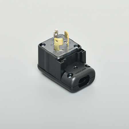 3222EL 3-Pole 3-Wire 20A 250V L-shaped Plug (Polycarbonate Housing ...